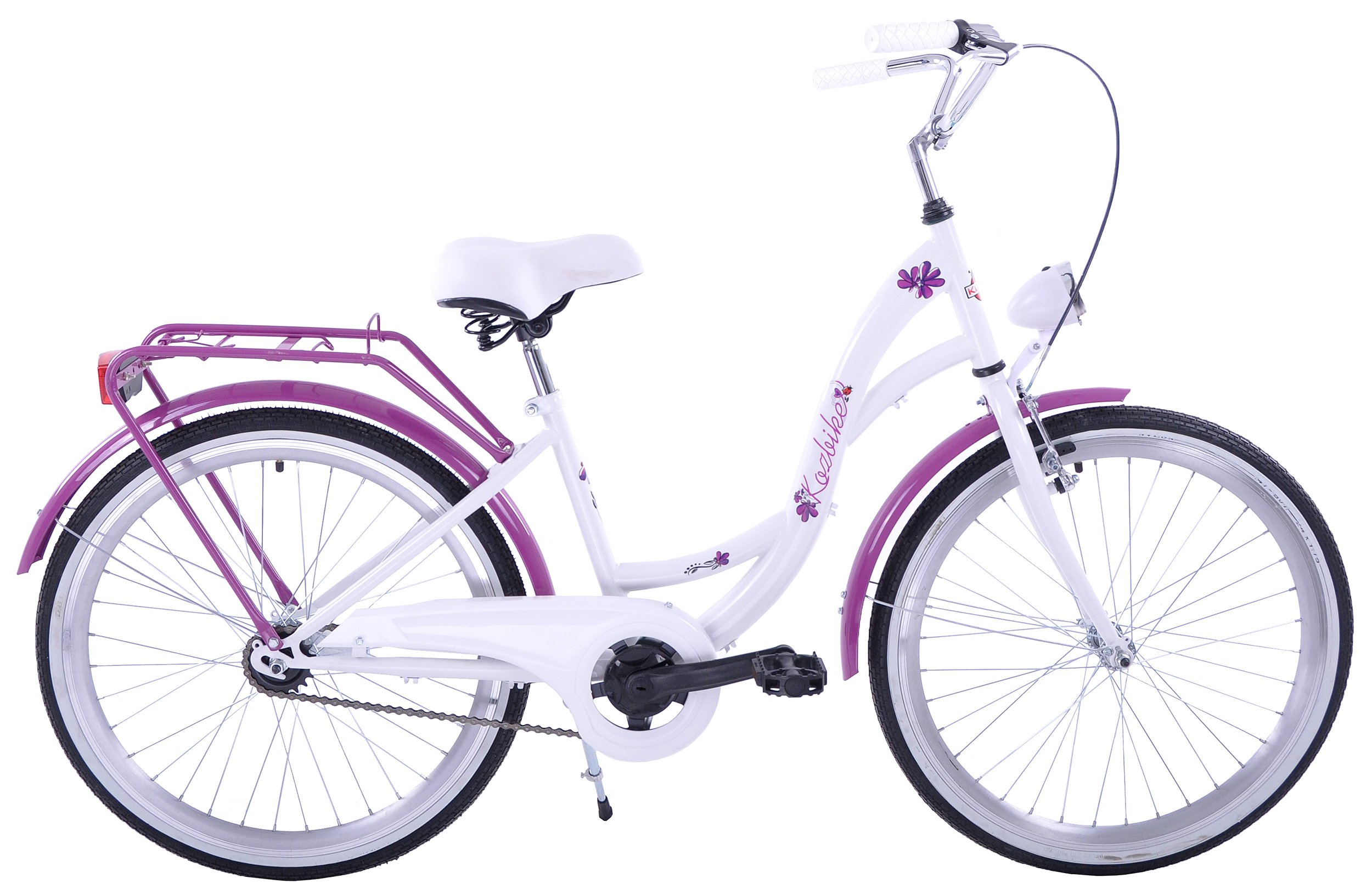 Rower Kozbike Junior 24 biało-fioletowy | ROWERY \ Rowery na komunię ...