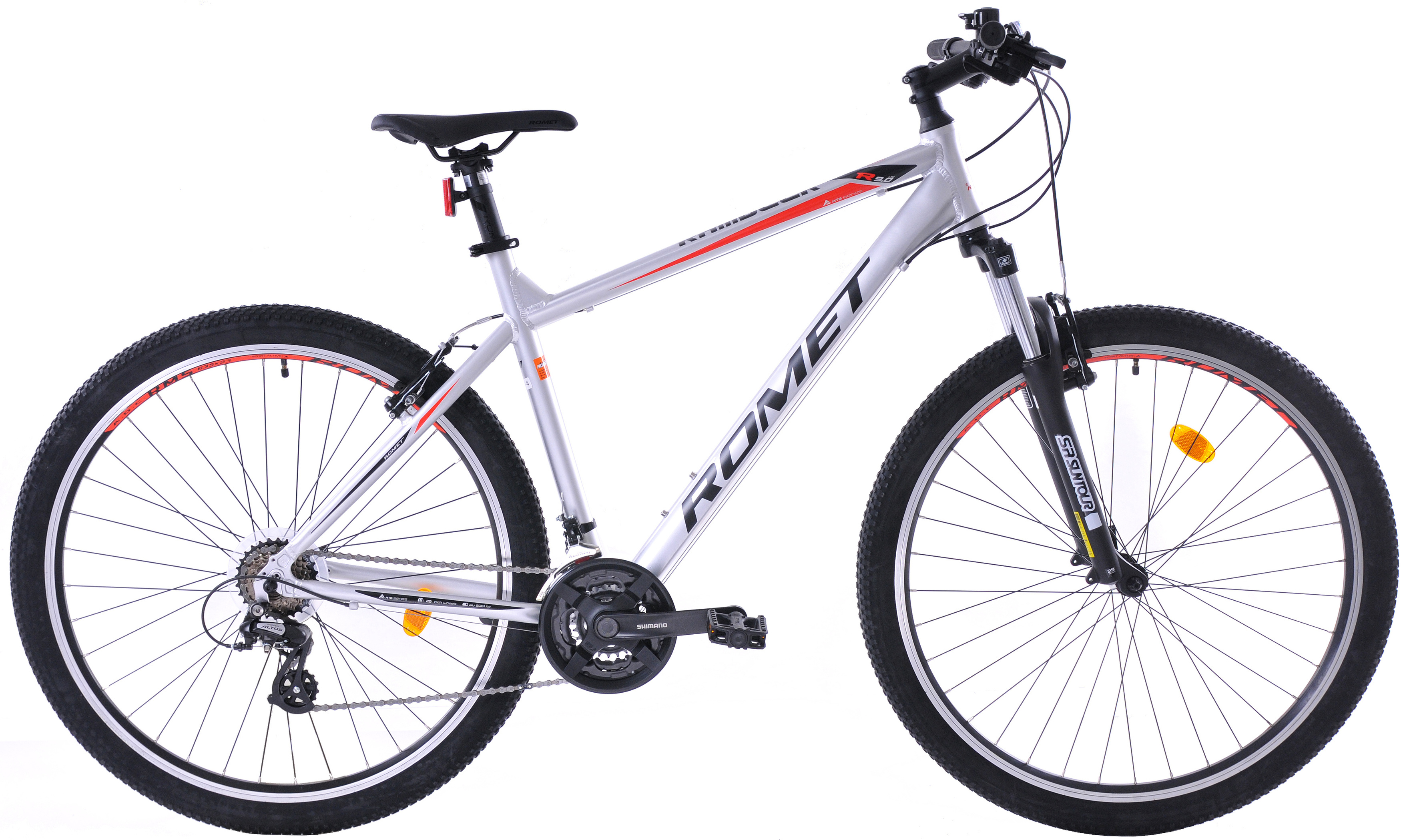 Rower Romet Rambler R9.0 LTD 29 L(19") srebrno -czerwony (3S6P) Srebrny ...