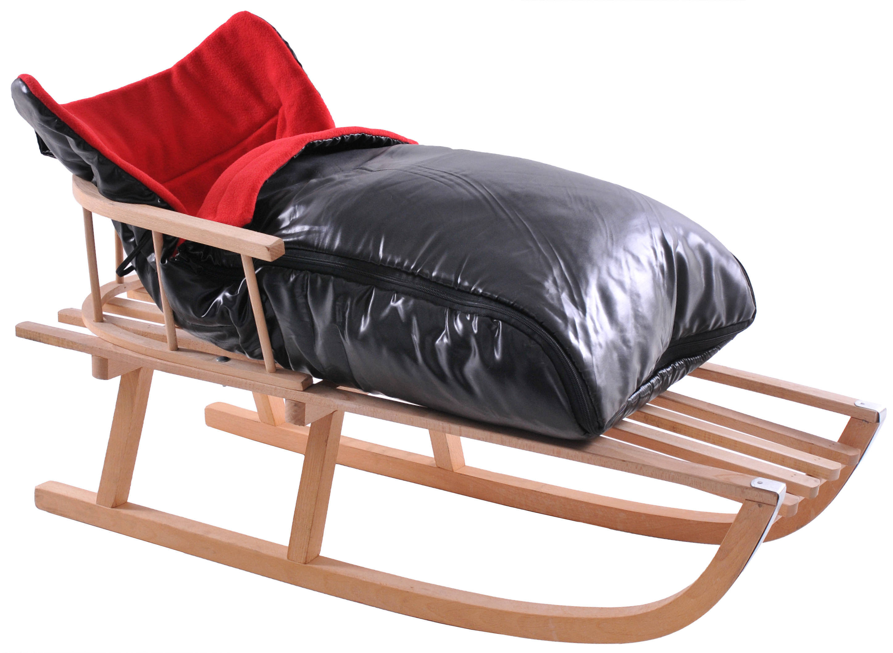 Śpiworek do sanek czarny połysk z czerwonym | SPORT \ Sanki i zabawki ...