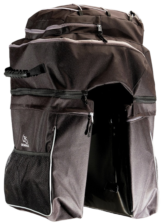 Sakwa rowerowa trzykomorowa Gromal 08D | AKCESORIA \ Sakwy, torby \ Na ...